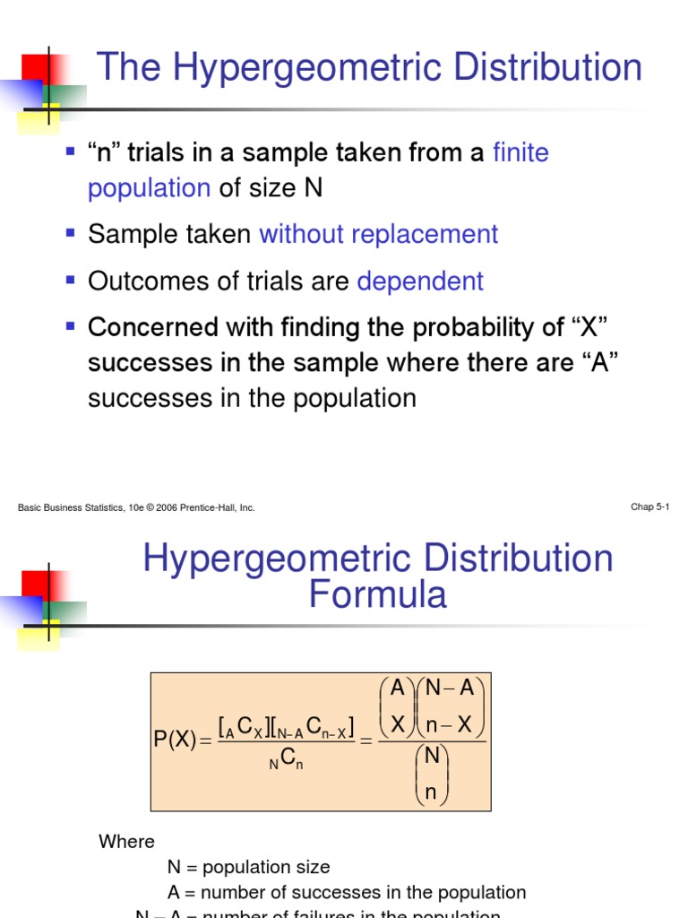 3.1. Hypergeometric Distribution | PDF | Probability Distribution ...