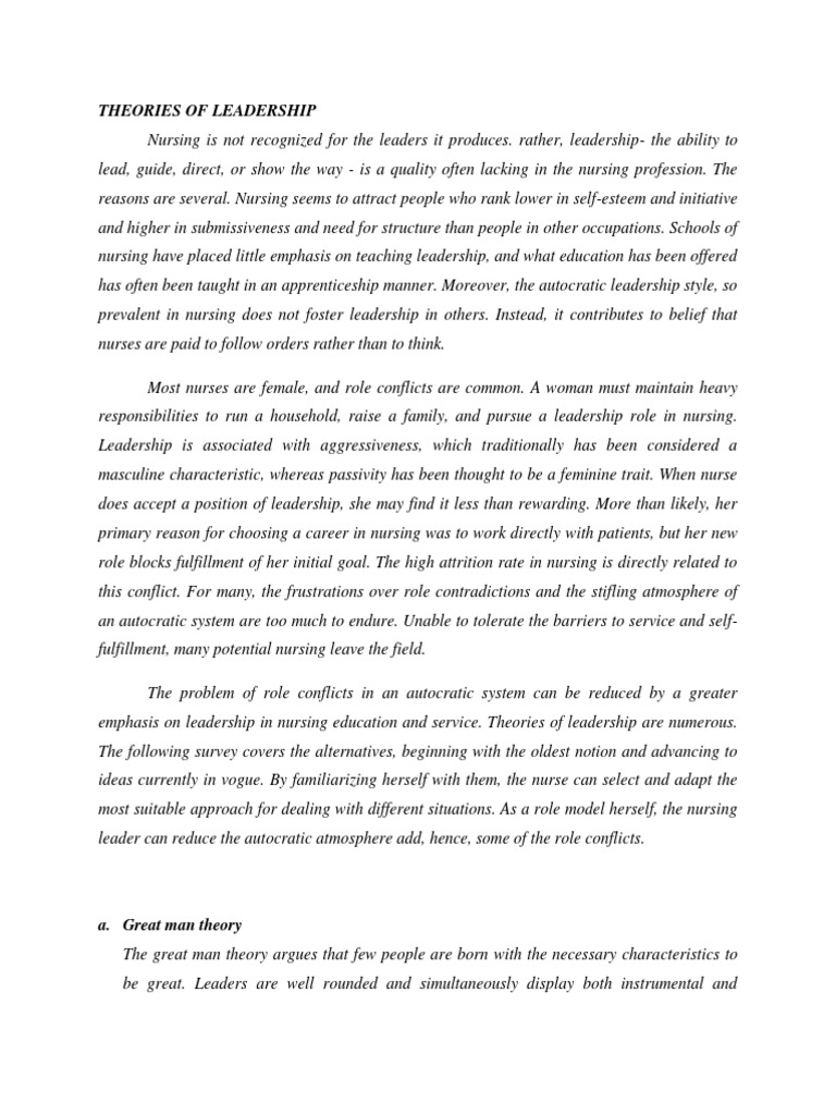 Theories of Leadership | PDF | Emergence | Leadership