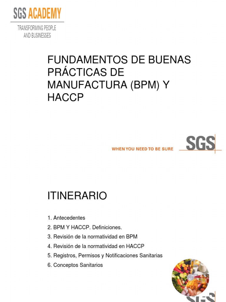 Fundamentos de BPM y HACCP | PDF | Análisis de Riesgo y Puntos Críticos ...