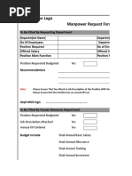 HR-MRF (Manpower Request Form) | PDF