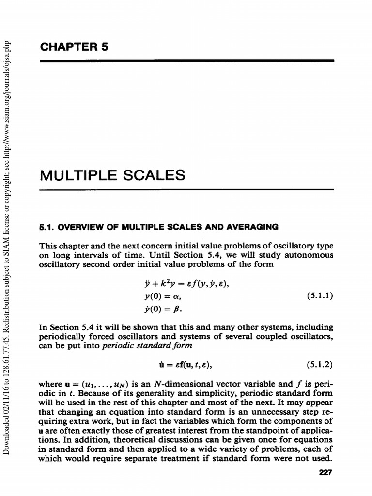 Method of Multiple Scales and Averaging | PDF | Approximation | Trigonometric Functions