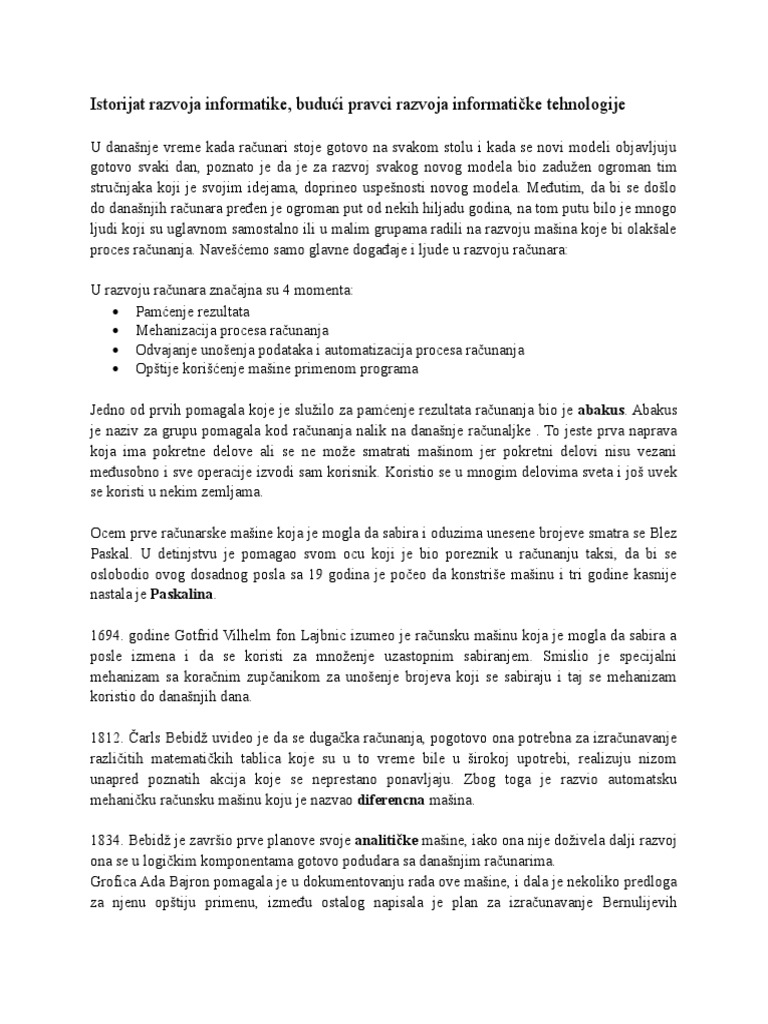 Racunarstvo I Informatika | PDF