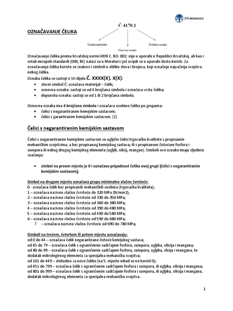 Oznacavanje Celika | PDF