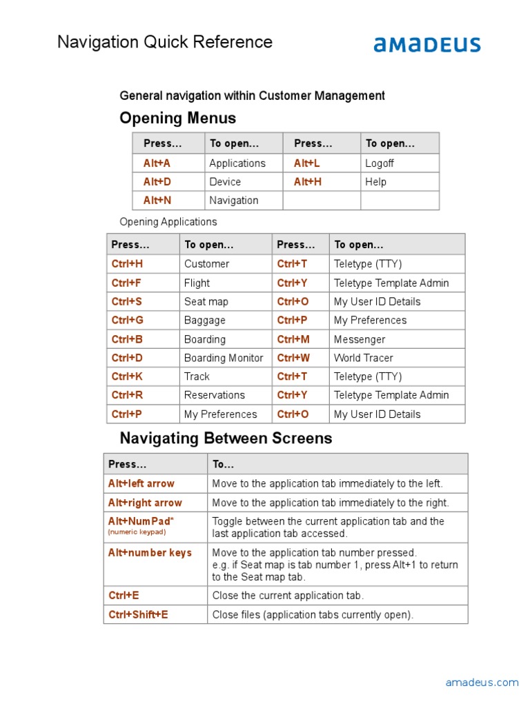 Navigation Quick Reference | PDF | Computer Terminal | Computer ...