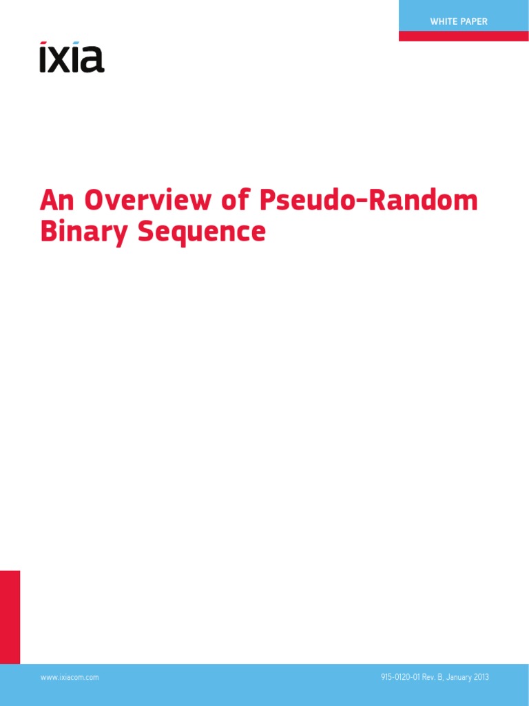 Analysis of Pseudo-Random Binary Sequences for Ensuring Data Integrity ...
