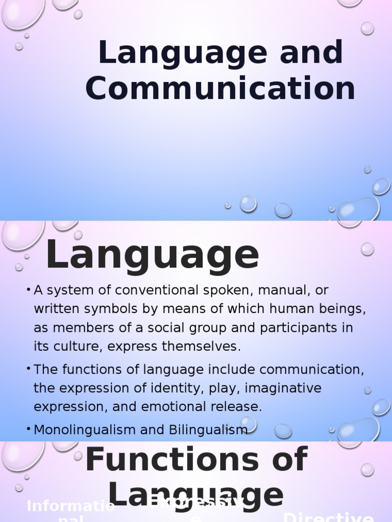 Language and Communication | PDF | Nonverbal Communication | Speech