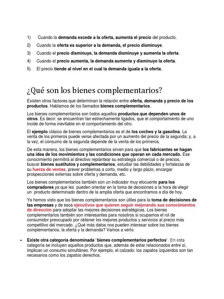 ¿Qué Son Los Bienes Complementarios?: Fuerza de Ventas | PDF | Oferta ...