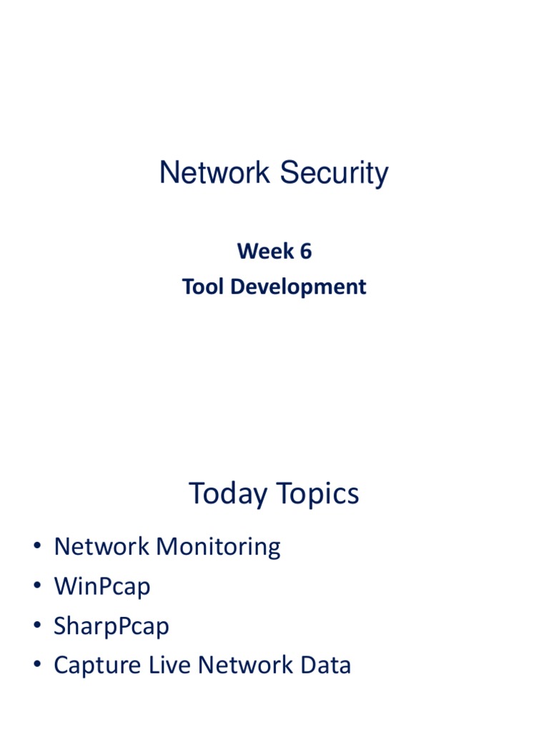 Network Security: Week 6 Tool Development | PDF | Network Packet | Computer Network