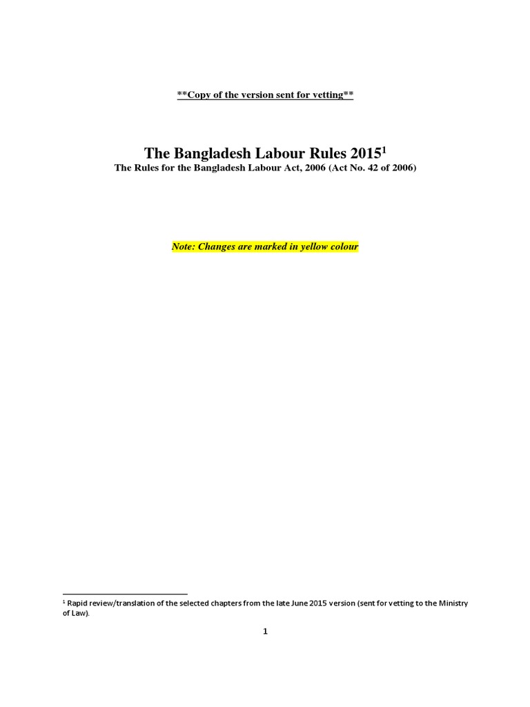 BD Rules | PDF | License | Employment