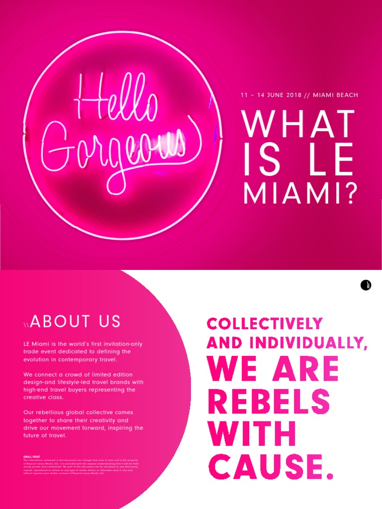 LE Miami: Exclusive Travel Trade Show | PDF | Ac Power Plugs And ...