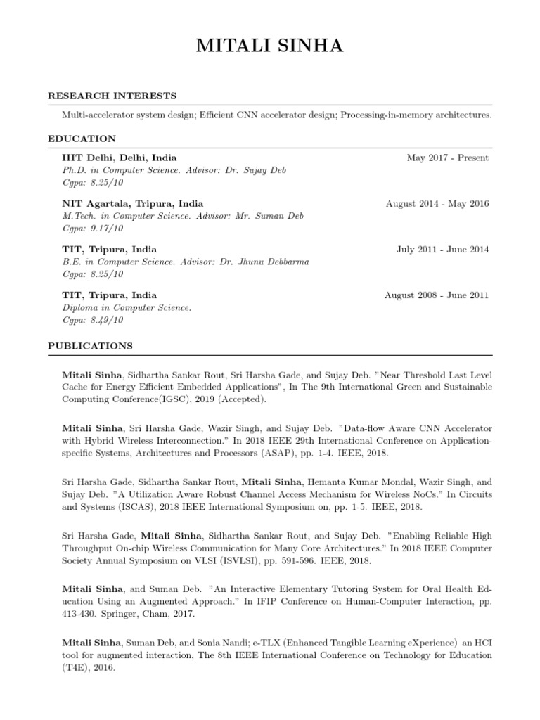 Cv Pdf Computer Science Human Computer Interaction