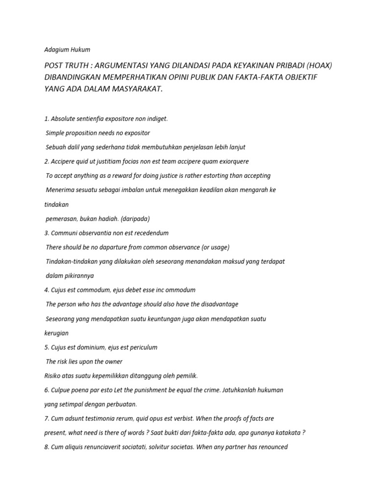 Adagium Hukum MPR 2019 | PDF | Ilmu Sosial | Hukum