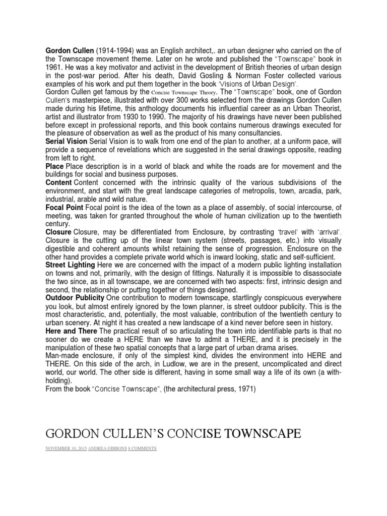 Gordon Cullen | PDF | Urban Design