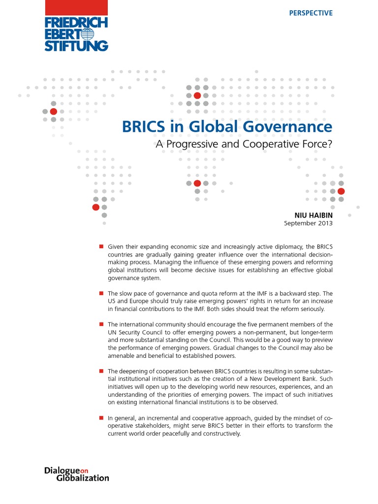 FES BRICS in Global Governance | PDF | Responsibility To Protect | Bric