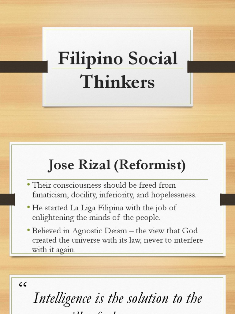 Filipino Social Thinkers | Liberty | Reason