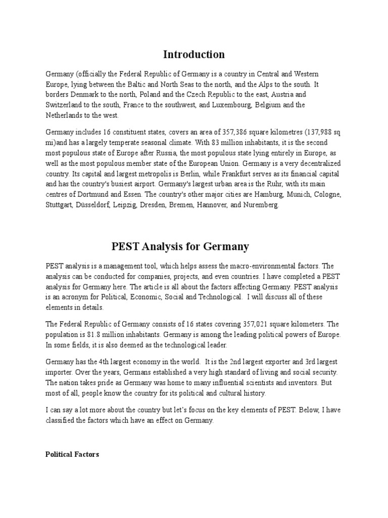 Political Factors | PDF | Germany | World Politics