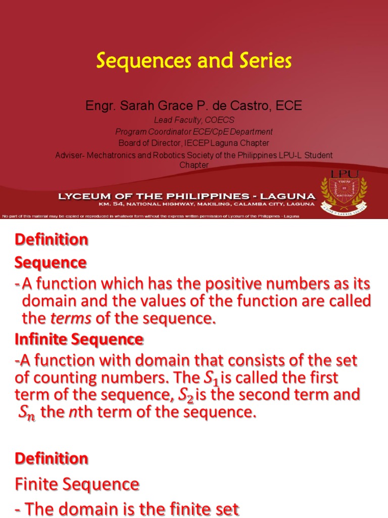 Sequences and Series | PDF | Sequence | Summation
