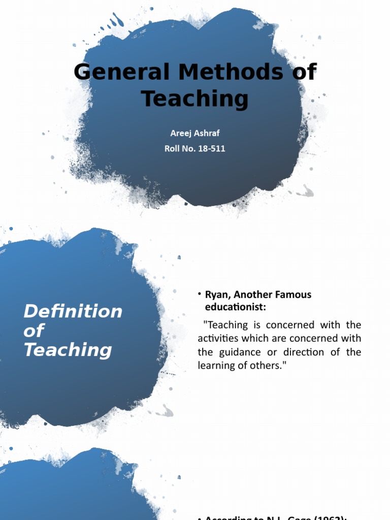 General Method of Teaching4 | PDF