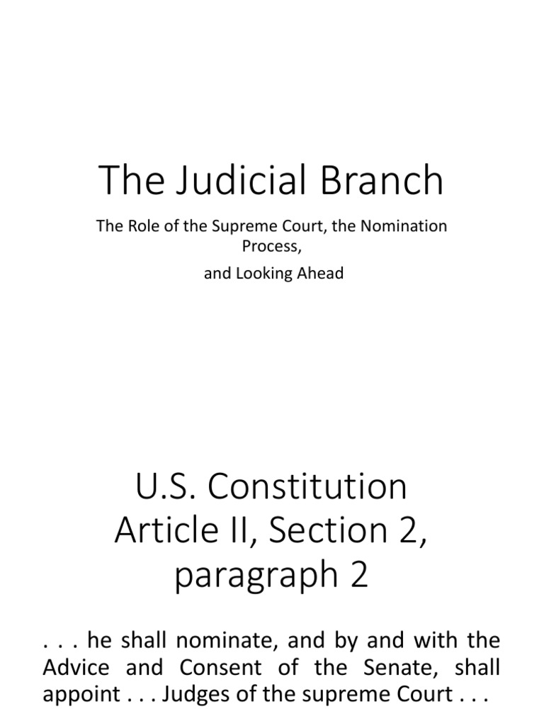 Supreme Court Nomination Process Overview | PDF | John Roberts ...