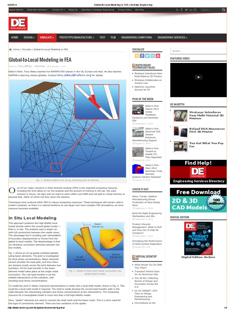1Global-To-Local Modeling in FEA | PDF | Finite Element Method | Product Lifecycle