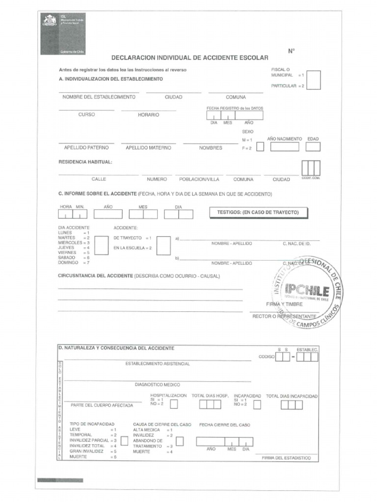 Formulario Seguro Escolar | PDF