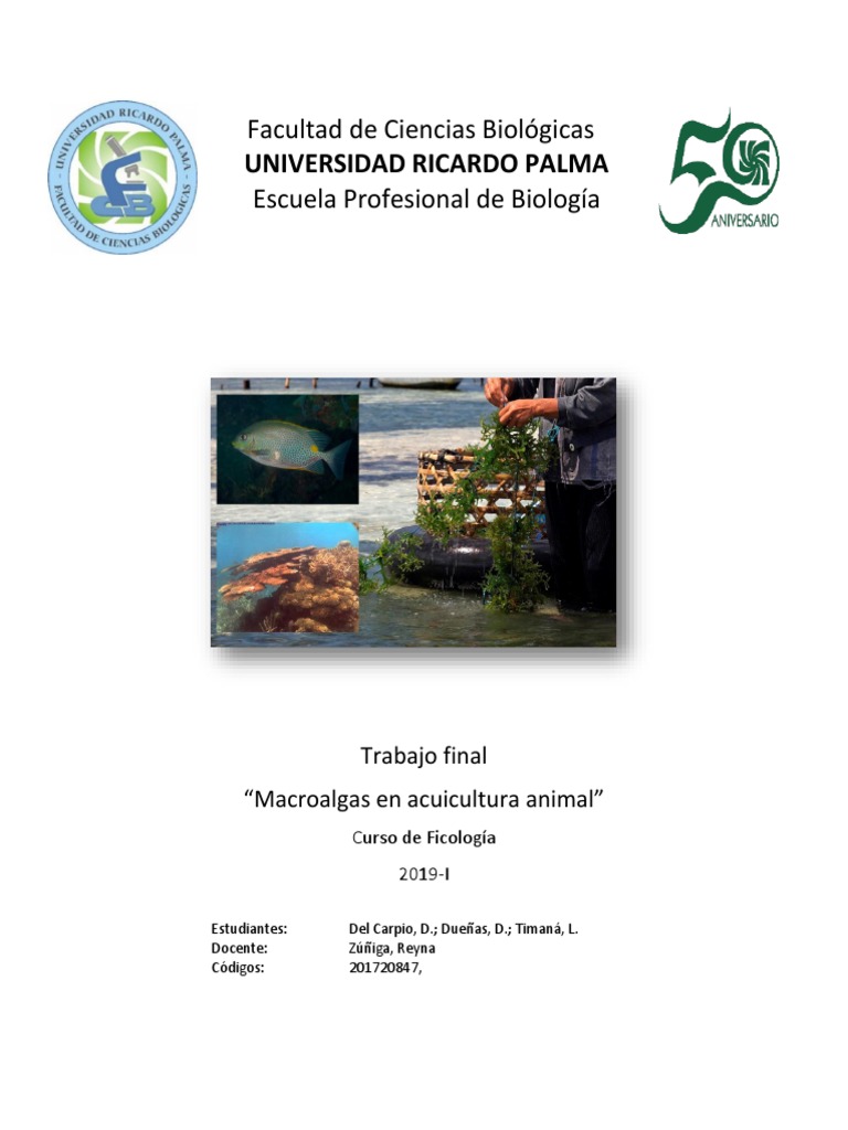 Ficologia | PDF | Acuicultura | Organismos