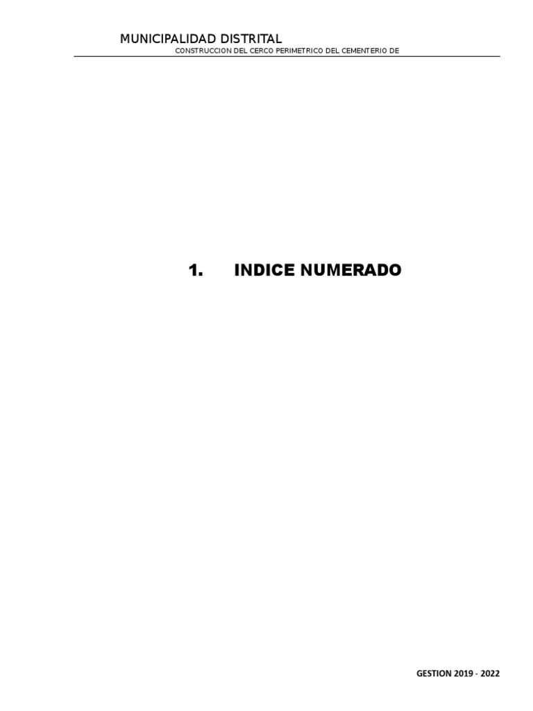 Indice Numerado | PDF | Finanzas y dinero