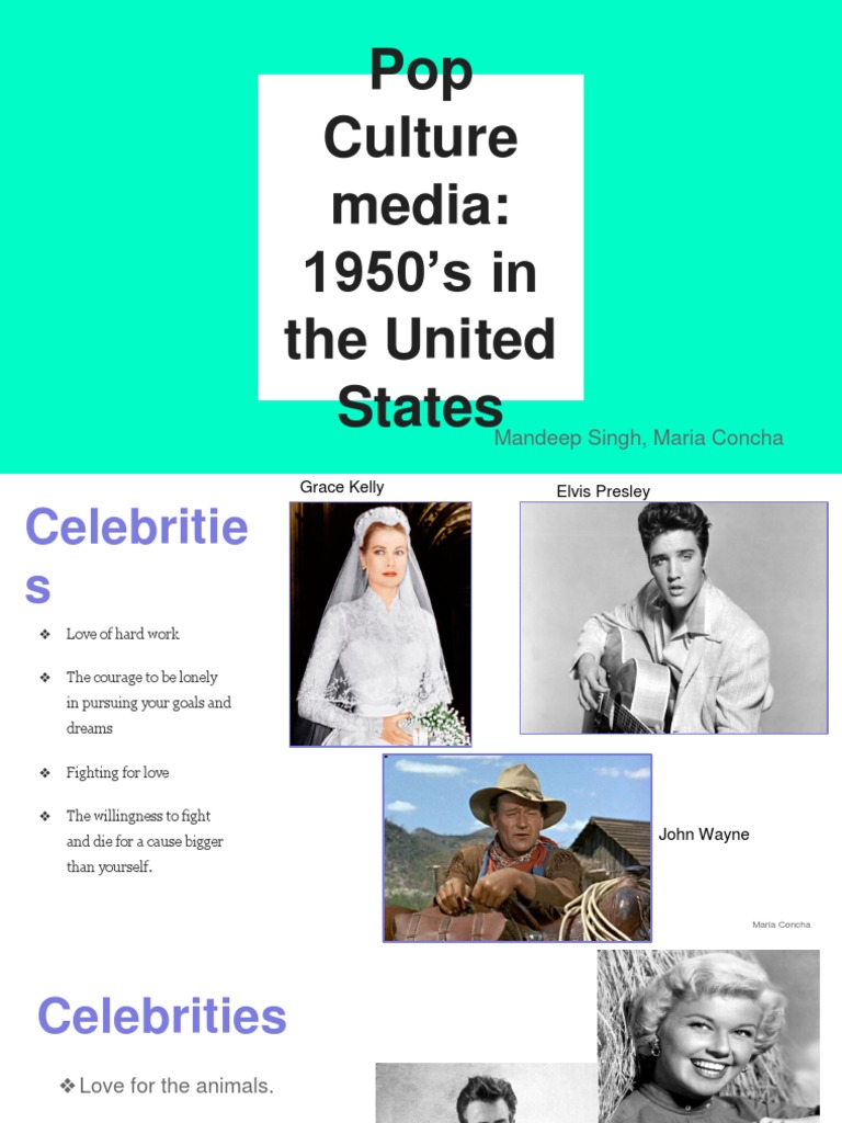 1950s US Pop Culture Icons and Trends | PDF | Social Science | Art