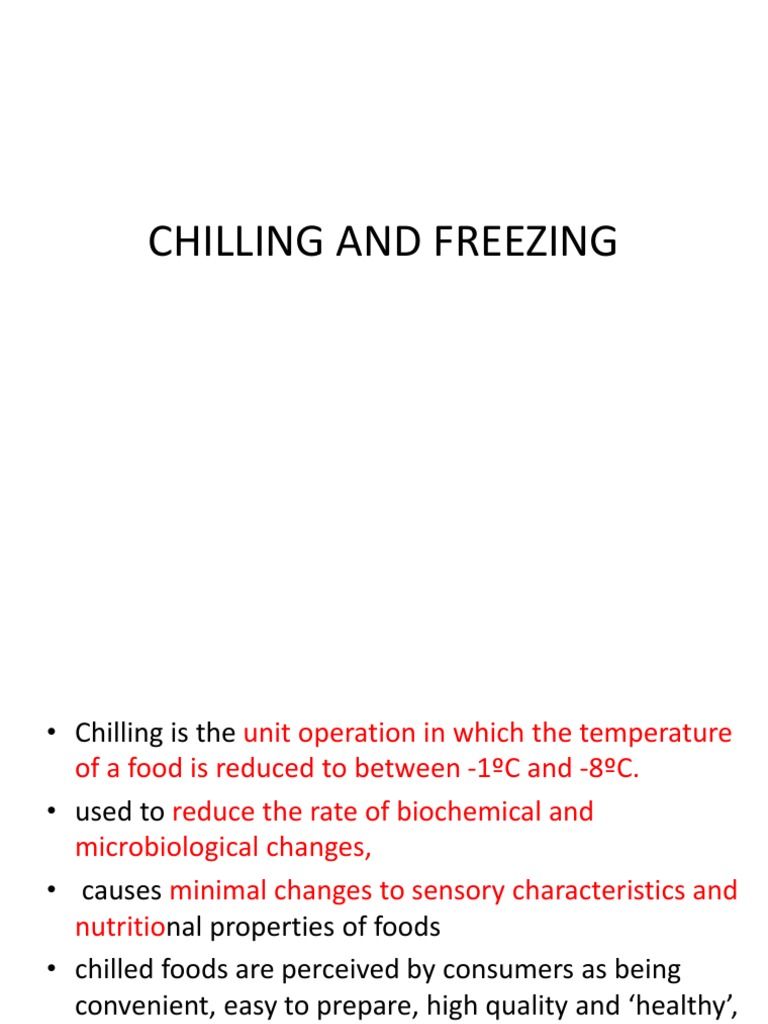 1 Chilling and Freezing | PDF | Refrigerator | Ice