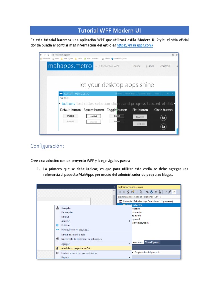 Tutorial WPF Modern UI | PDF | Informática | Software