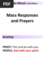 Catholic Mass Responses PDF | PDF | Mass (Liturgy) | God In Christianity