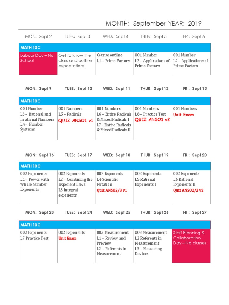 Weekly Assignments Semester 1 Math 10c 2019-2020 | PDF | Function ...
