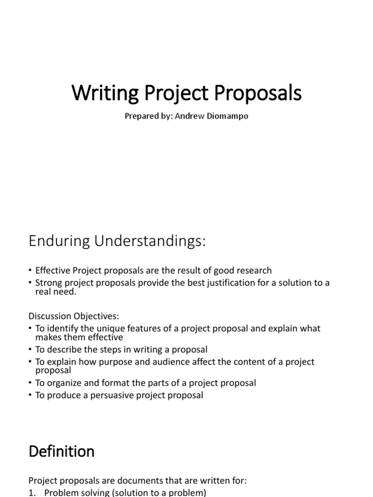 Effective Project Proposal Writing Guide | PDF | Request For Proposal ...