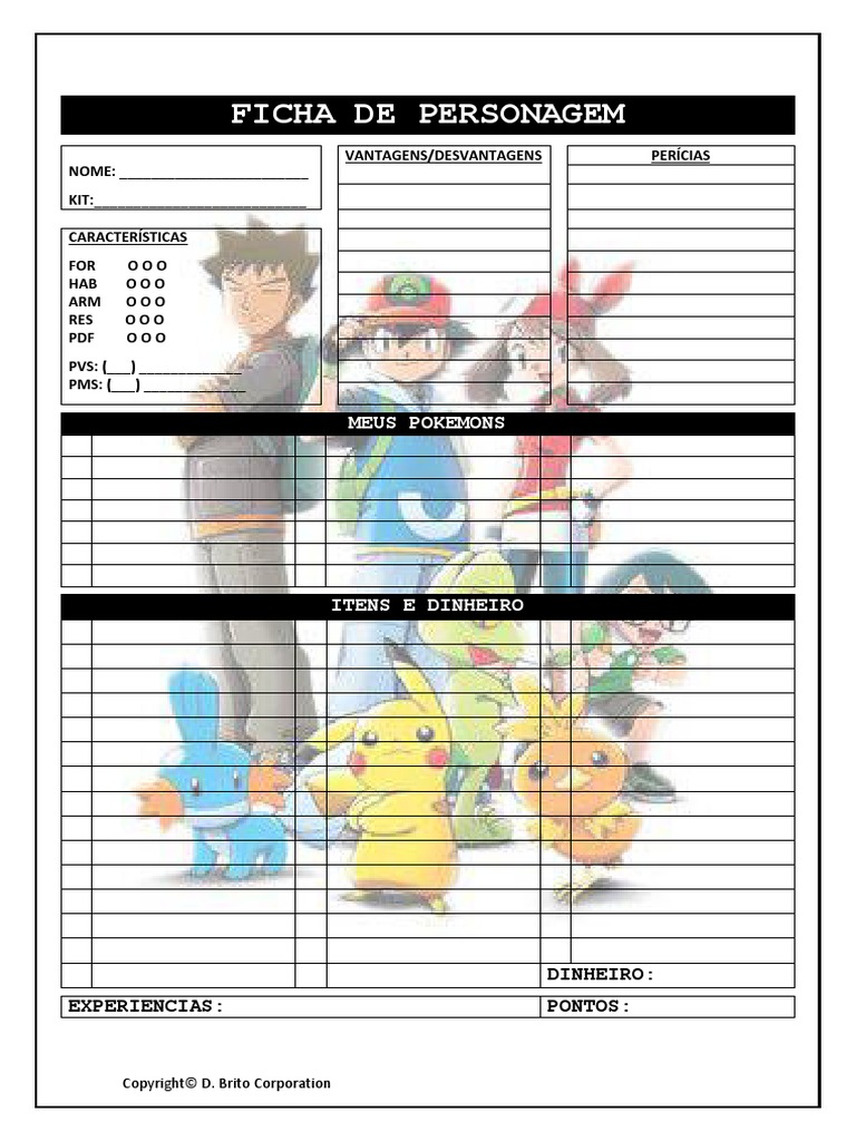 Ficha Pokémon | PDF