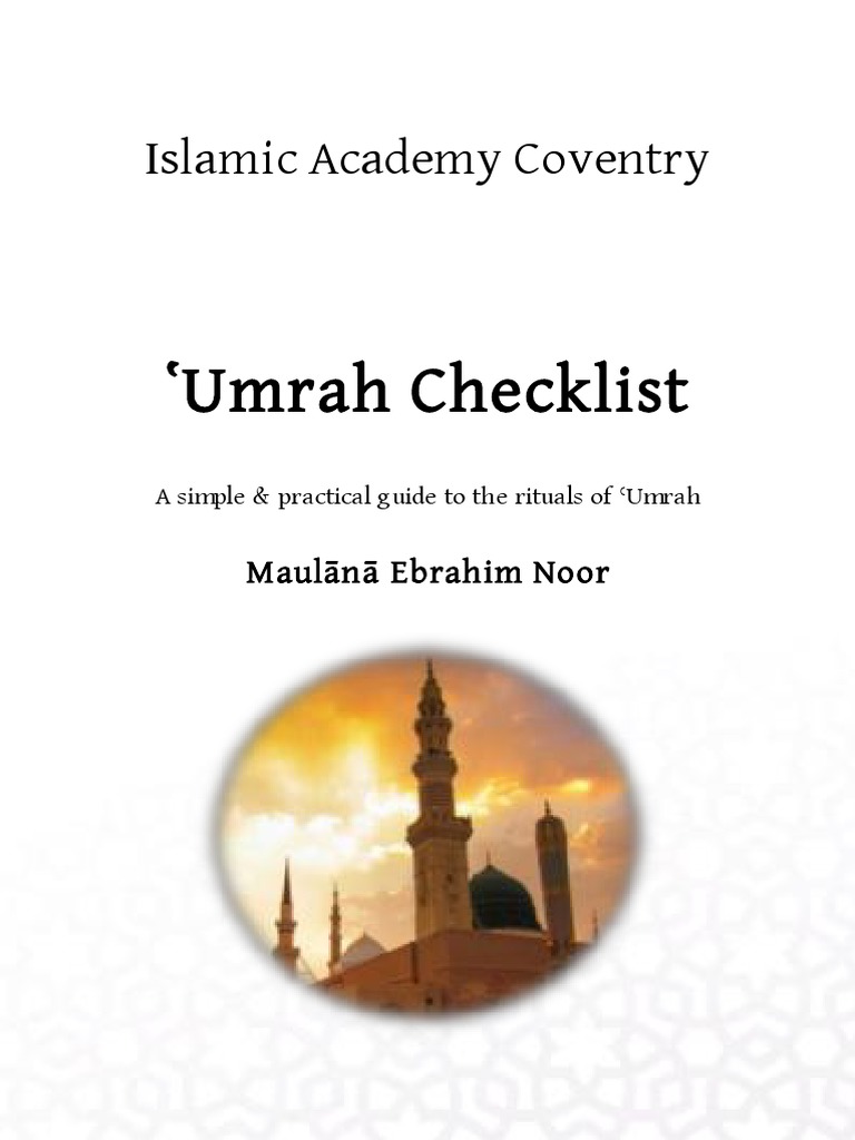 Umrah Checklist | PDF | Takbir | Hajj