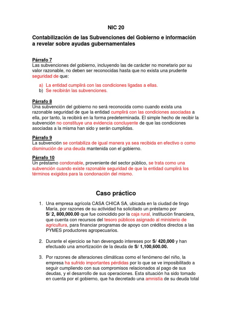 Nic 20 | PDF | Deuda | Crédito