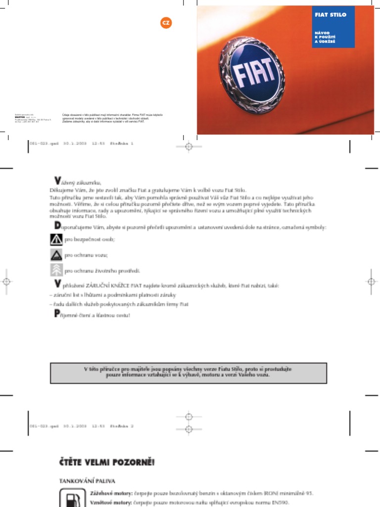 Schéma zapojení klimatizace Fiat Stilo