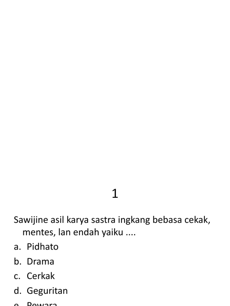 Latihan USBN BJW | PDF