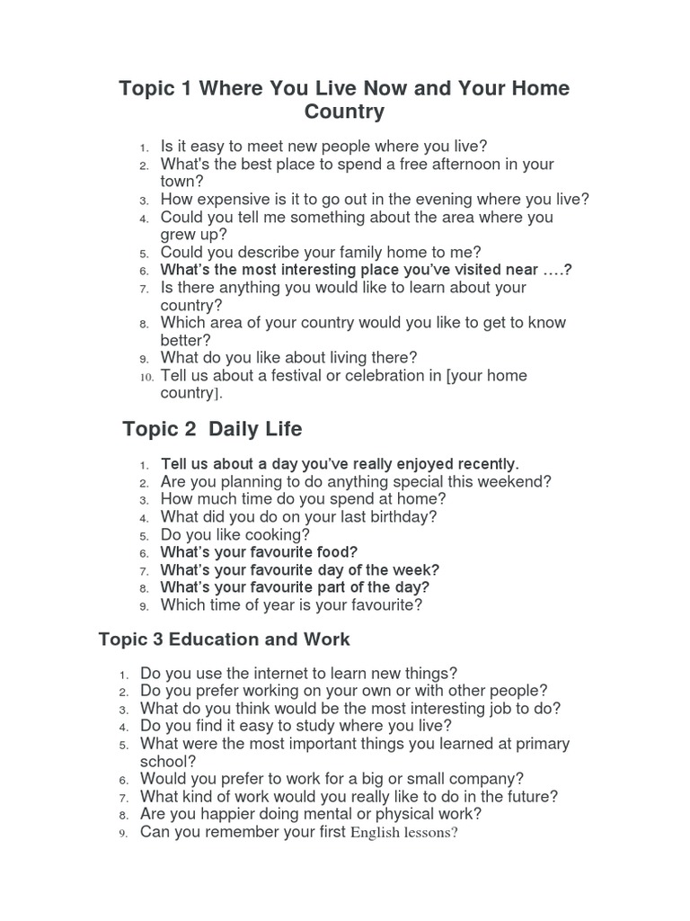 Fce Speaking Interview | PDF | Sports