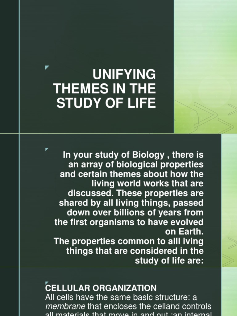 Unifying Themes in The Study of Life | PDF | Organisms | Life