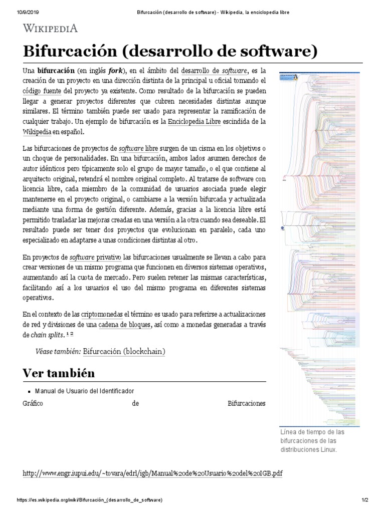 Bifurcación (Desarrollo de Software) - Wikipedia, La Enciclopedia Libre ...