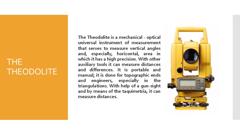 Theodolite: Precision Angle & Distance Measurement Tool | PDF