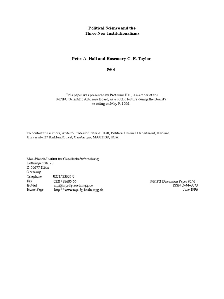 dp96 6 PDF | PDF | Institution | Rationality