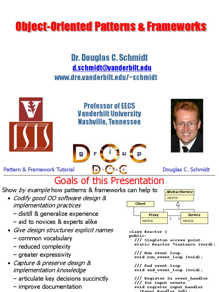 Object-Oriented Patterns & Frameworks: Dr. Douglas C. Schmidt | PDF ...