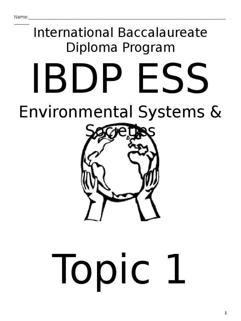 ESS Booklet Topic 1 | Download Free PDF | Negative Feedback ...