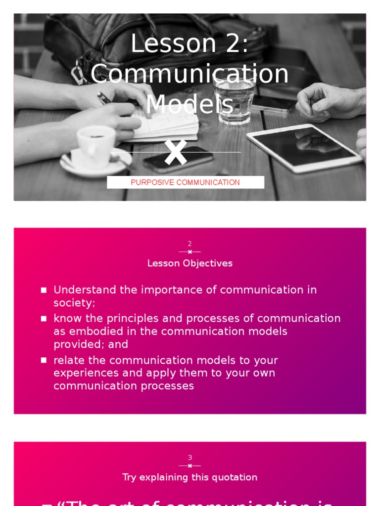 Lesson 2 Models of Communication | PDF | Systems Science | Communication