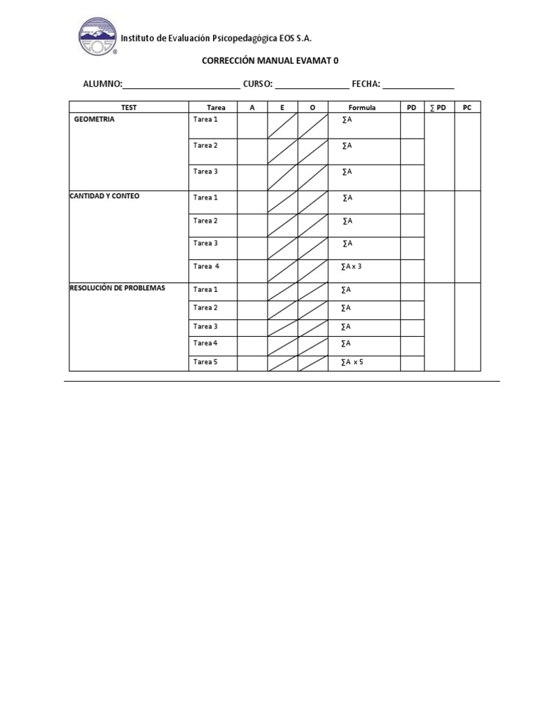 Correccion Sin Pibe EVAMAT 0 | PDF