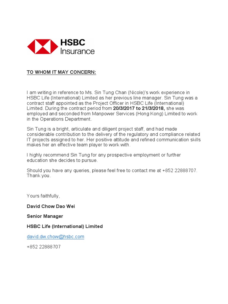 Nicole Chan - Reference Letter Draft PDF | PDF