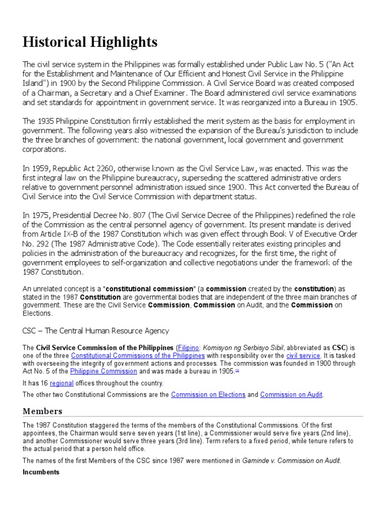 Civil Service | PDF | Civil Service | Employment