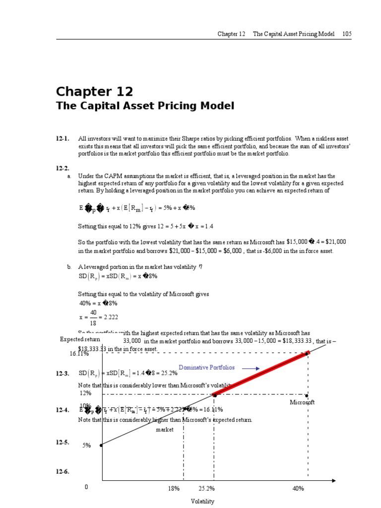The Capital Asset Pricing Model: Dominative Portfolios | PDF | Beta ...